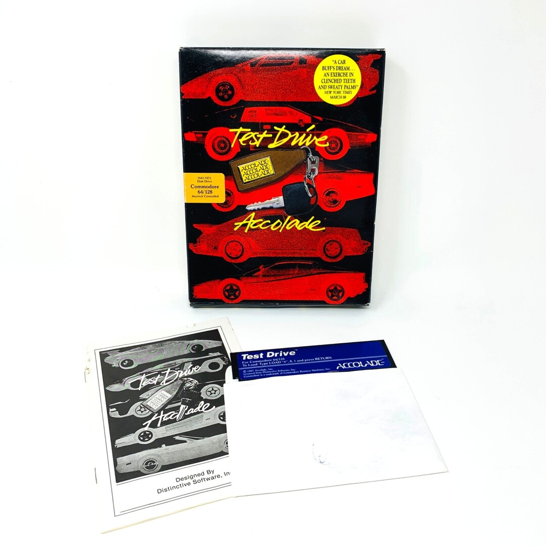 Test Drive Accolade Floppy Drive Commodore 64/128 Computer Game AS IS ...