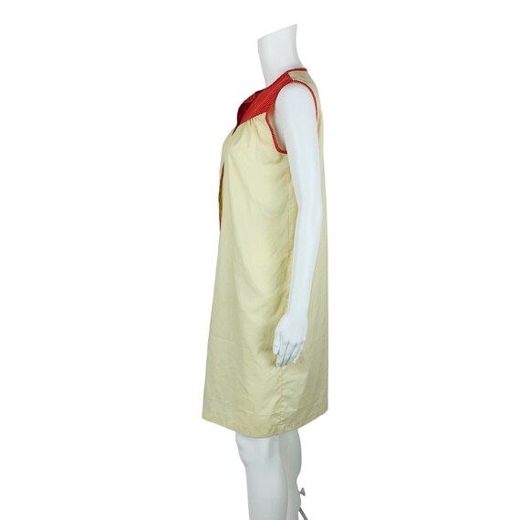 Vintage House Dress Red Polka Dots Floral Pocket - Gem