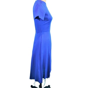 Vintage 1960s Solid Day Dress Cobalt Blue Alison Ayres | W 24" - Etsy