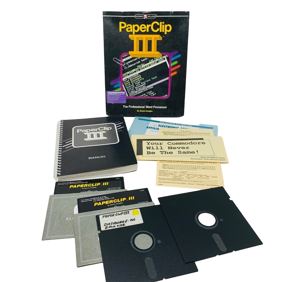 Paperclip III Commodore 64/128 Floppy Disk Computer Program UNTESTED - Etsy