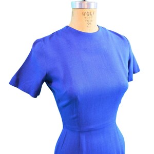 Vintage 1960s Solid Day Dress Cobalt Blue Alison Ayres | W 24" - Etsy