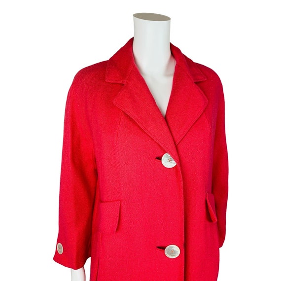Vintage 1950s Tweed Coat Hot Pink Mid Century Vagabon Gem