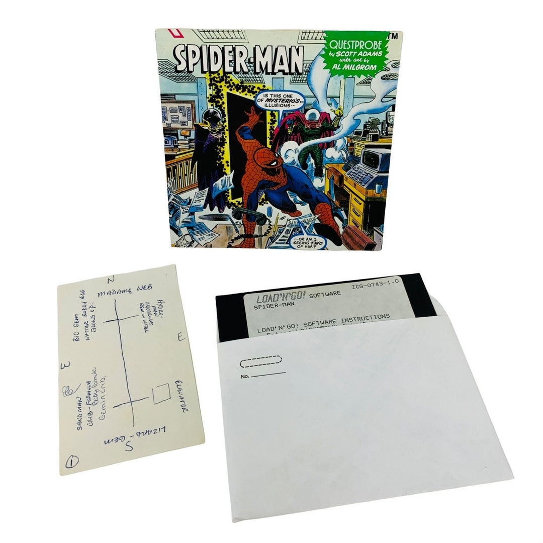 Load N Go Spider Man Commodore 64 Floppy Disk Computer Game UNTESTED - Etsy