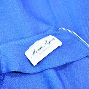 Vintage 1960s Solid Day Dress Cobalt Blue Alison Ayres | W 24" - Etsy