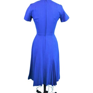 Vintage 1960s Solid Day Dress Cobalt Blue Alison Ayres | W 24" - Etsy