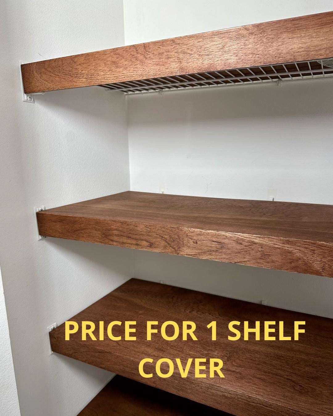 Solid Wood Shelf Cover, Custom Size Wire Shelving Insert, Pantry ...