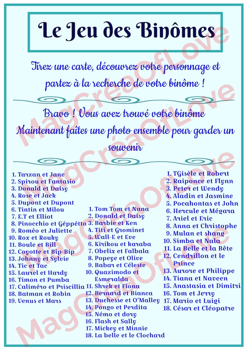 Printable Pair Game - Etsy