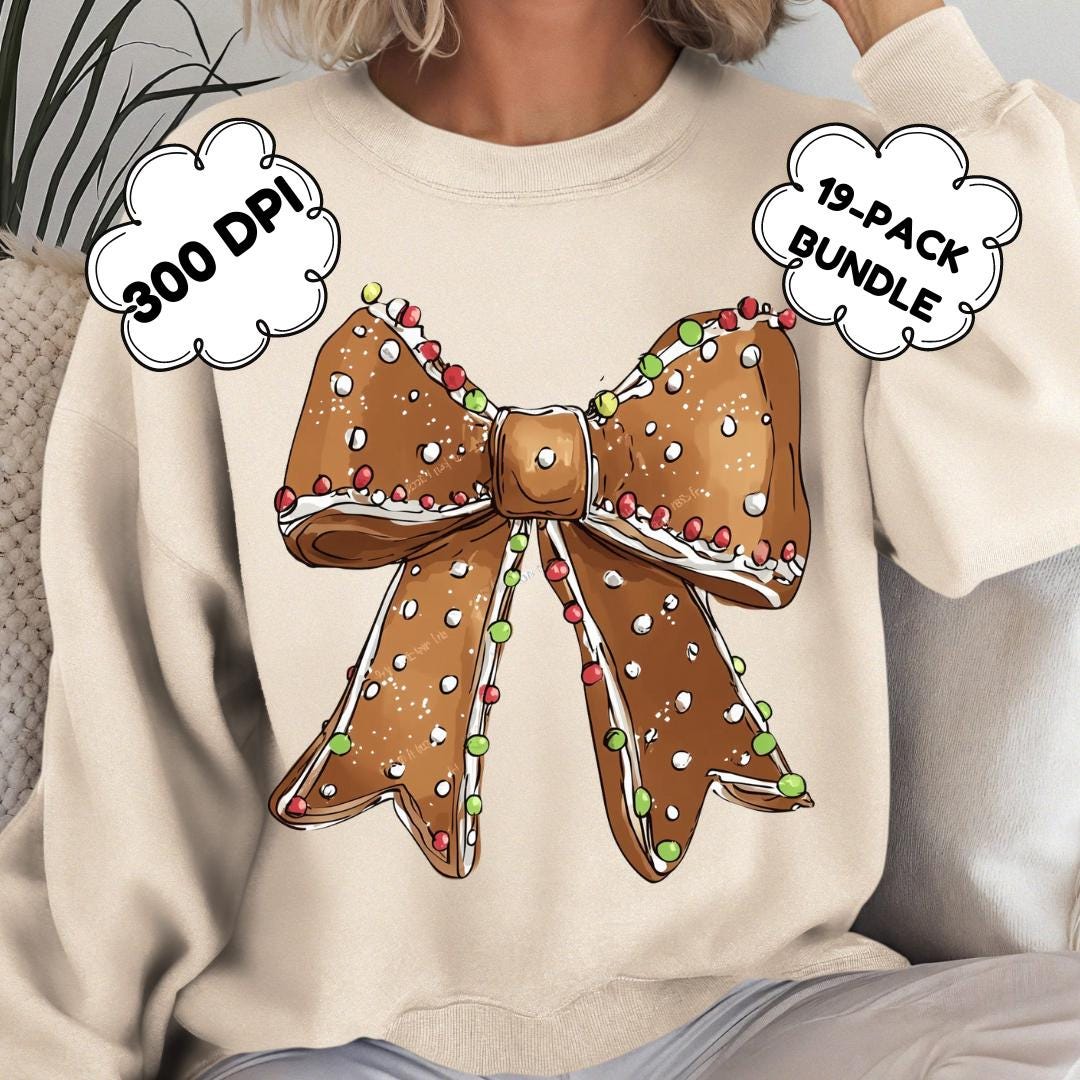 Gingerbread Bow PNG Clipart - Christmas Gingerbread Cookie Bow, Cute ...