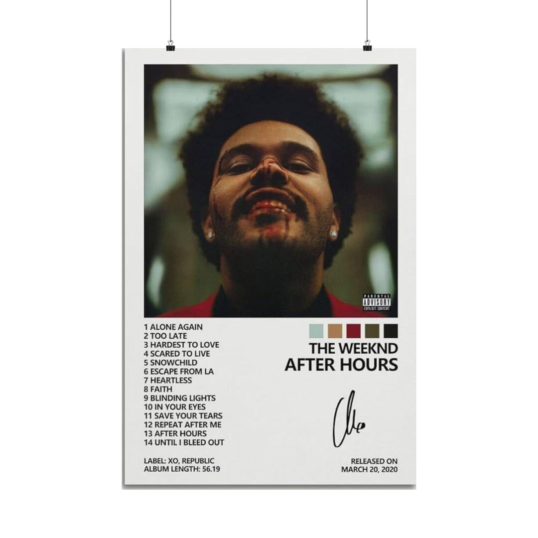 The Weeknd After Hours Album Cover Poster - Etsy