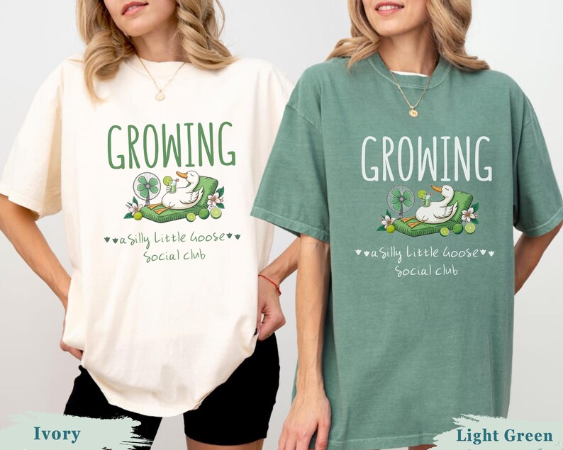 Growing Silly Goose Social Club T-shirt - Graphic Tee - Etsy