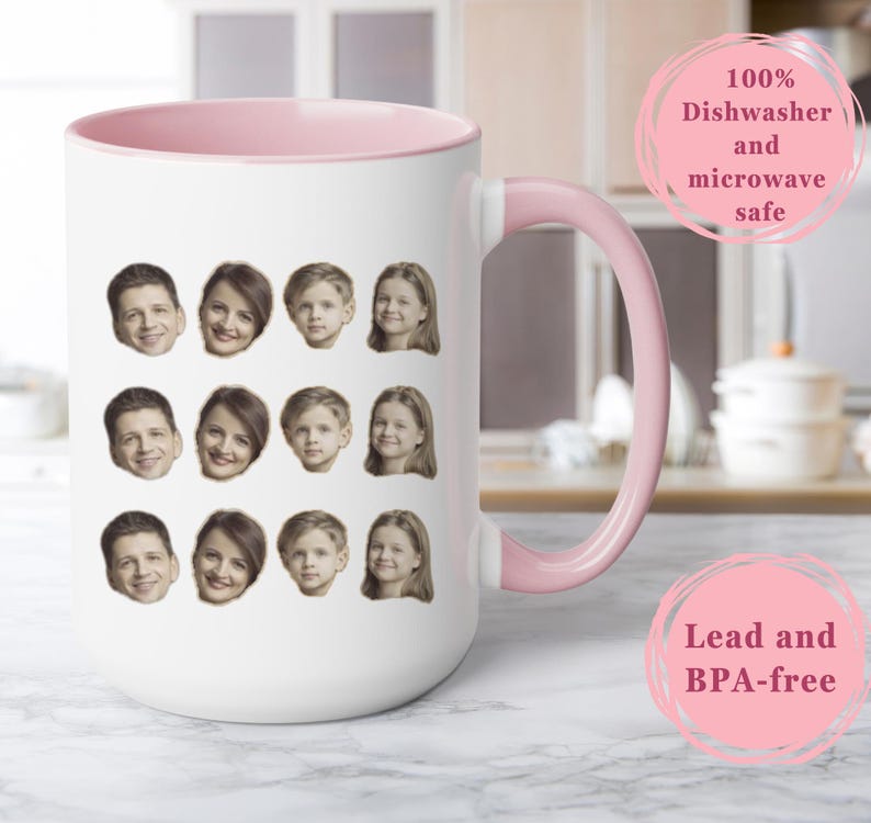 Custom Family Face Mugs, Personalized Family Face, Customized Photo ...