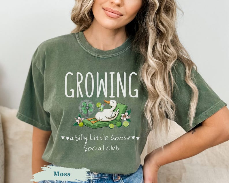 Growing Silly Goose Social Club T-shirt - Graphic Tee - Etsy