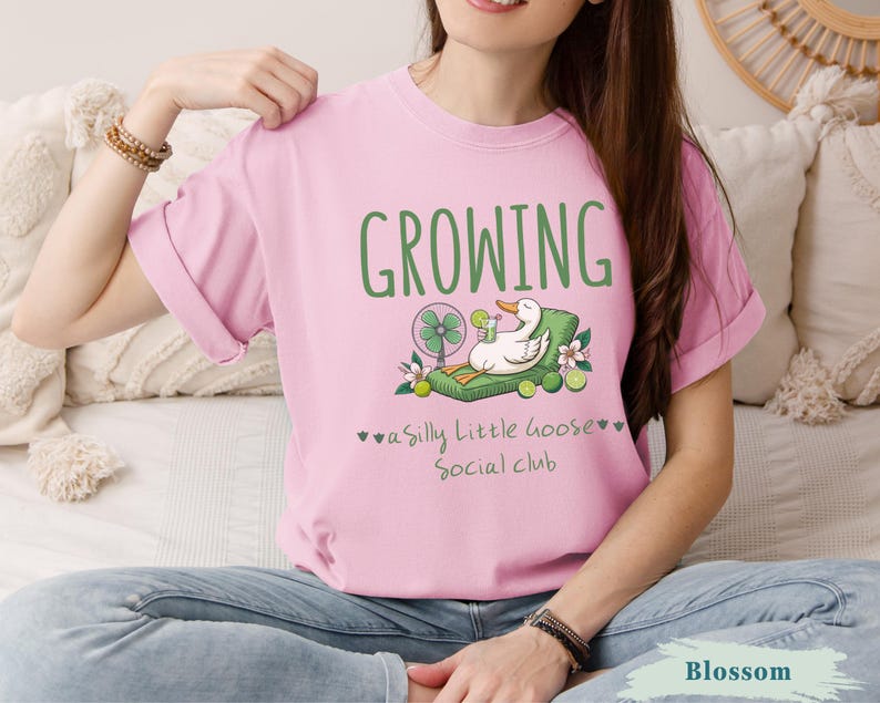 Growing Silly Goose Social Club T-shirt - Graphic Tee - Etsy
