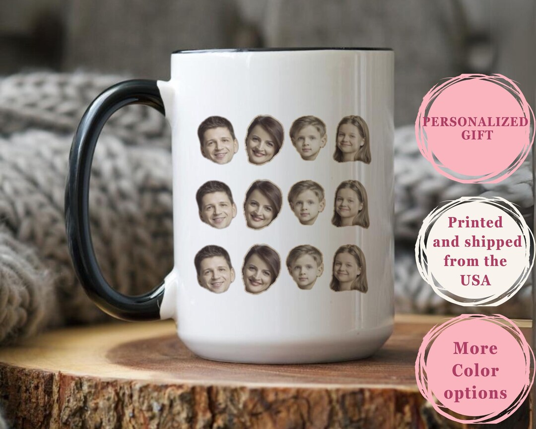 Custom Family Face Mugs, Personalized Family Face, Customized Photo ...