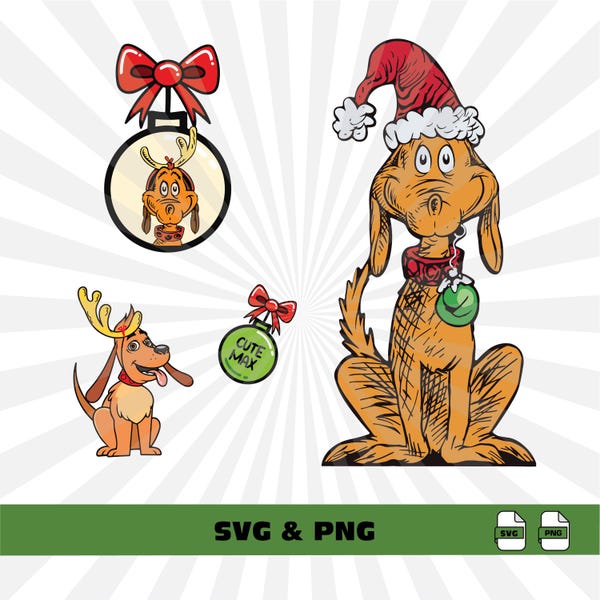 Max Grinch Dog Clip Art - Etsy