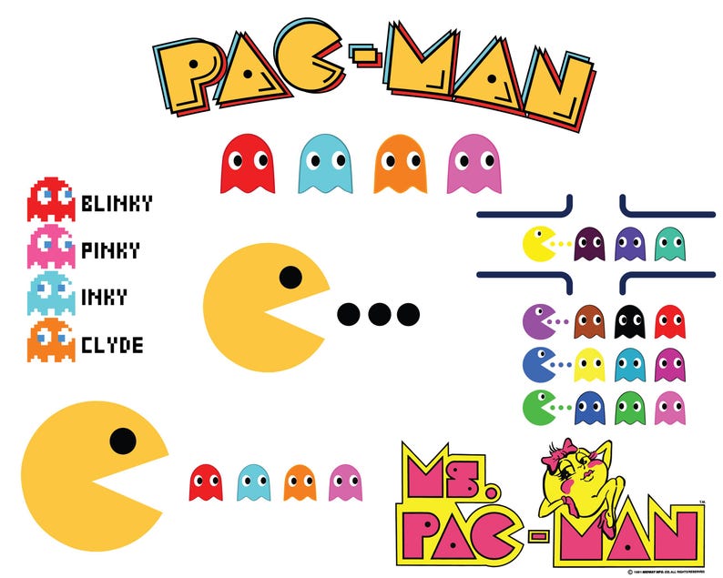 Archivos SVG y PNG de Pac-Man - Etsy México