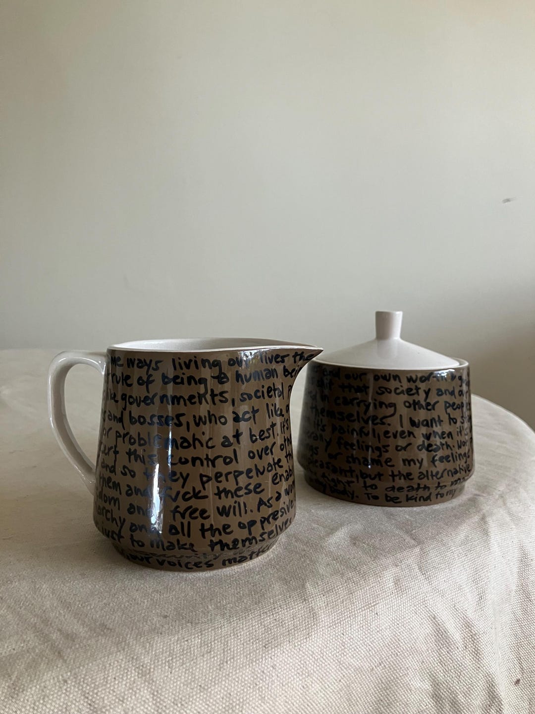 MCM Primastone Tea Set Sugar and Cream Pitcher 60s Kitchenware Artist ...