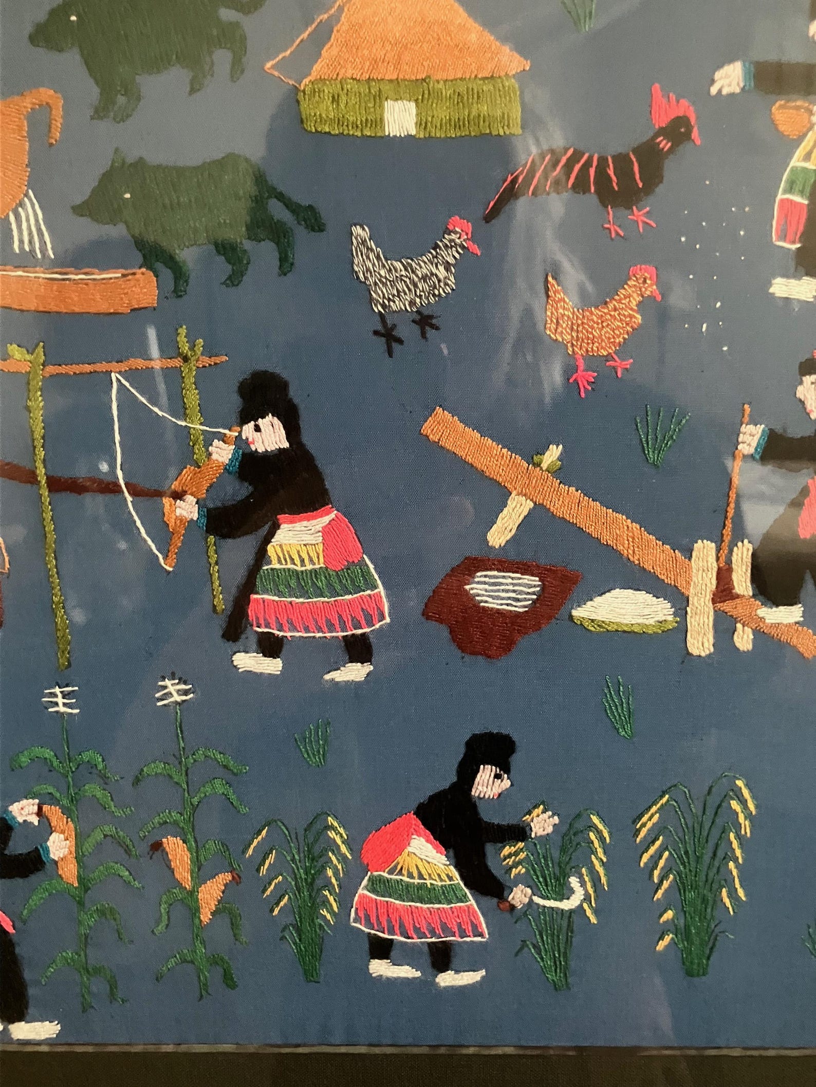Traditional Hmong Embroidery Story Cloth Framed - Etsy
