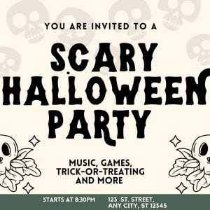 Fun Halloween Invitations (3 Pack) - Etsy