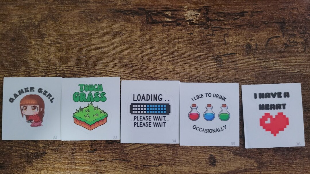 Sticker Set 2 for Gamers Physical PC Gaming Sticker for Laptops ...