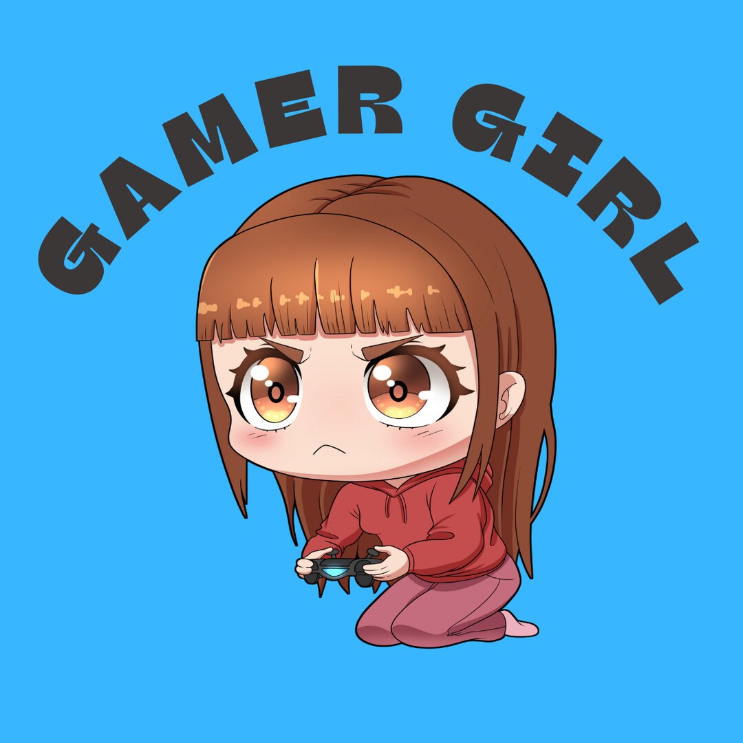 Gamer Girl Controller DIGITAL Sticker for Gamers PC Gaming Sticker for ...