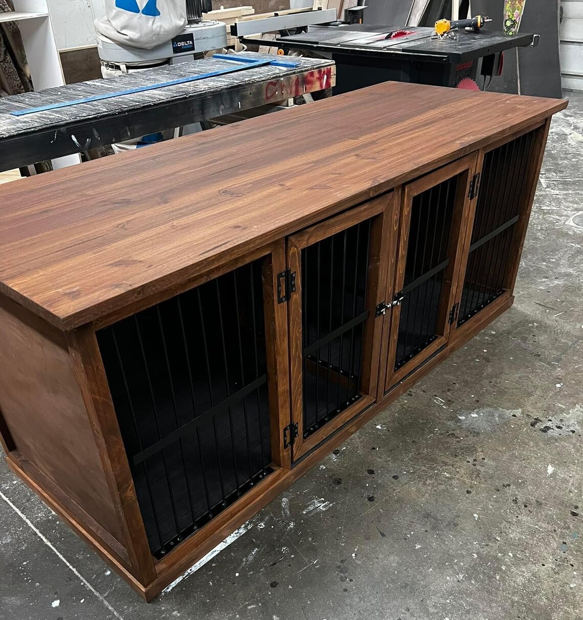 Double Dog Crate With Swing Doors (2 Dogs) - Etsy