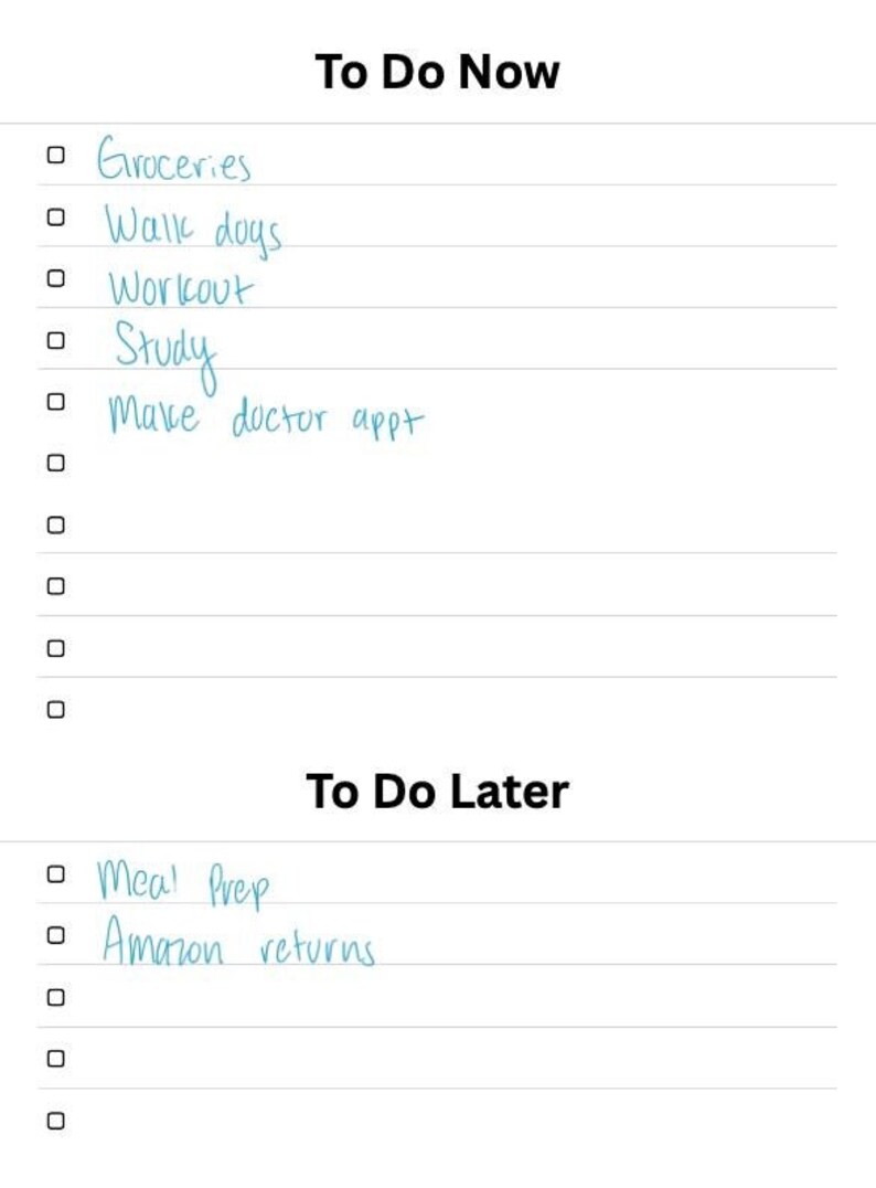 Downloadable Simple Black and White to Do List - Etsy