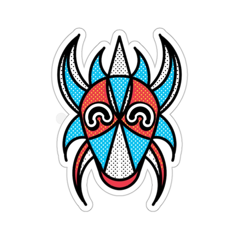 Puerto Rican Vejigante Mask Sticker - Etsy