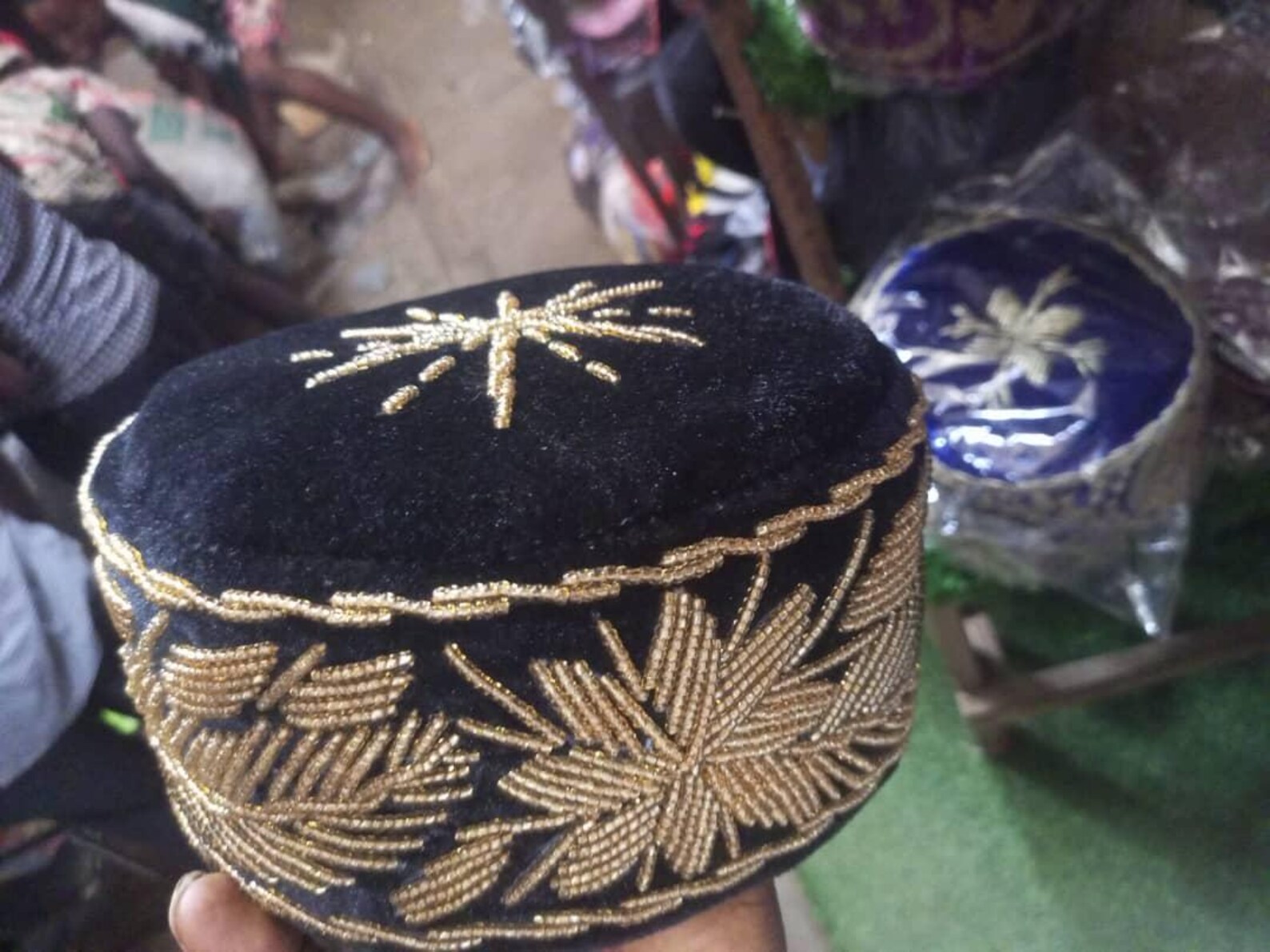 Chieftaincy Cap, Igbo Ozo Cap, African Men's Wedding Velvet Cap ...