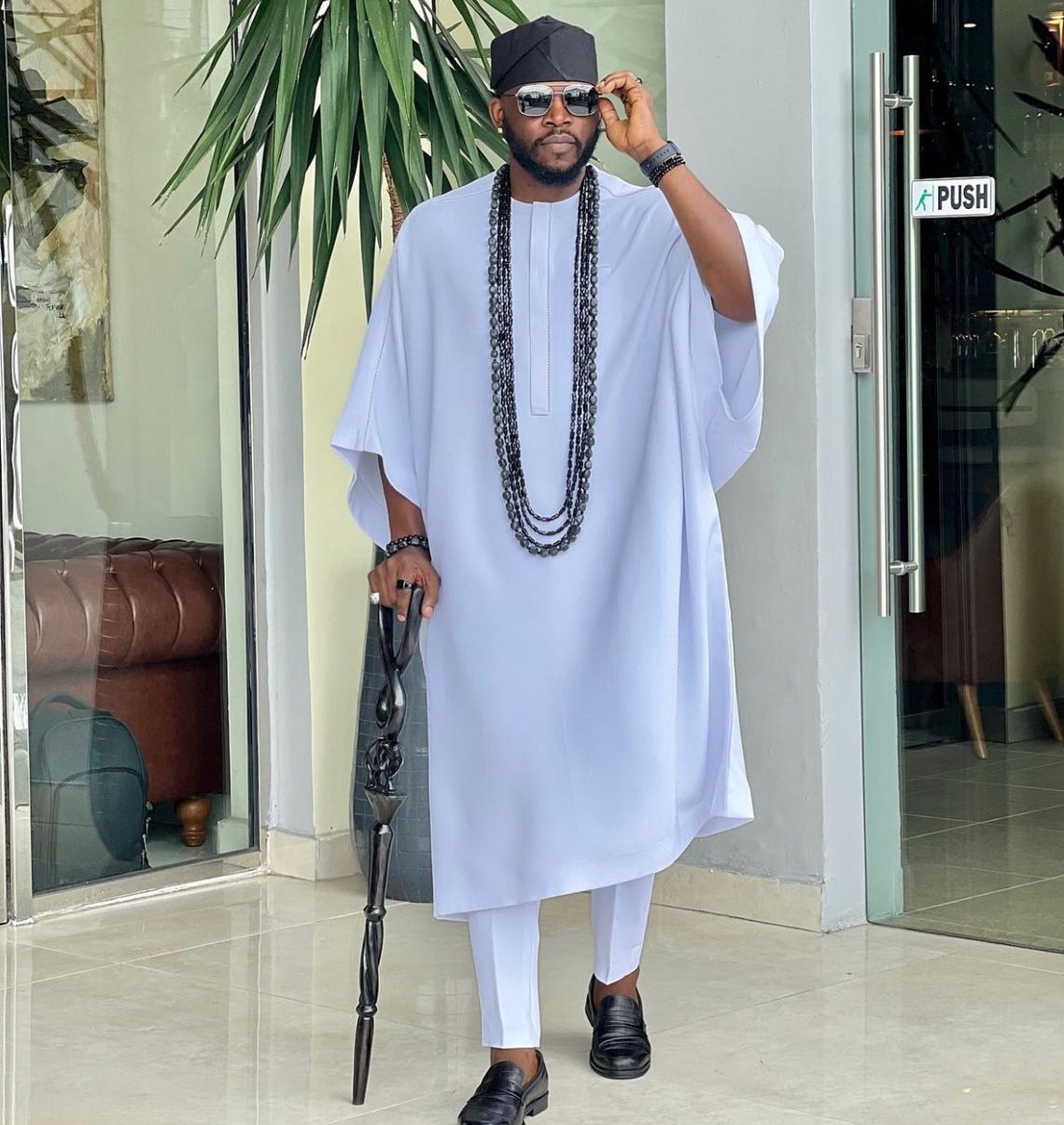 Classic White Nigerian Men's Traditional Wear for Weddings and Special ...