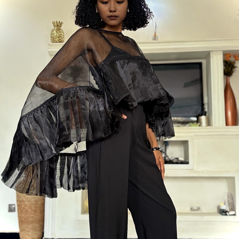 Sheer Overlay Top - Etsy