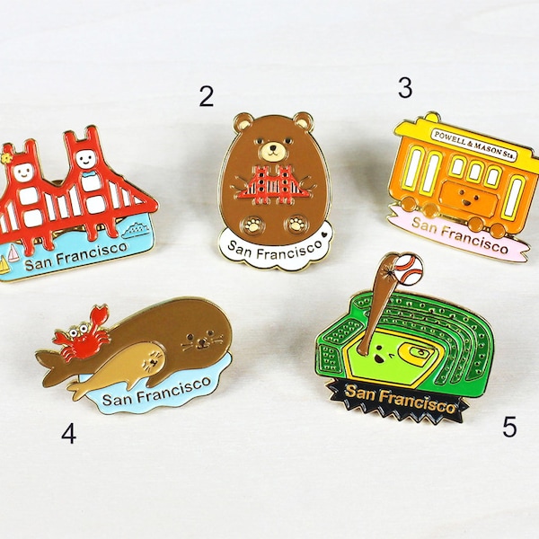 San Francisco Enamel Pins - Etsy