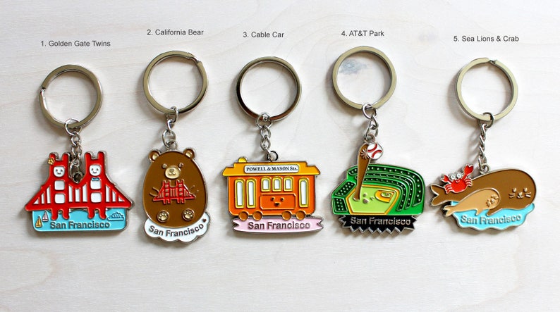 San Francisco Keychains - Etsy