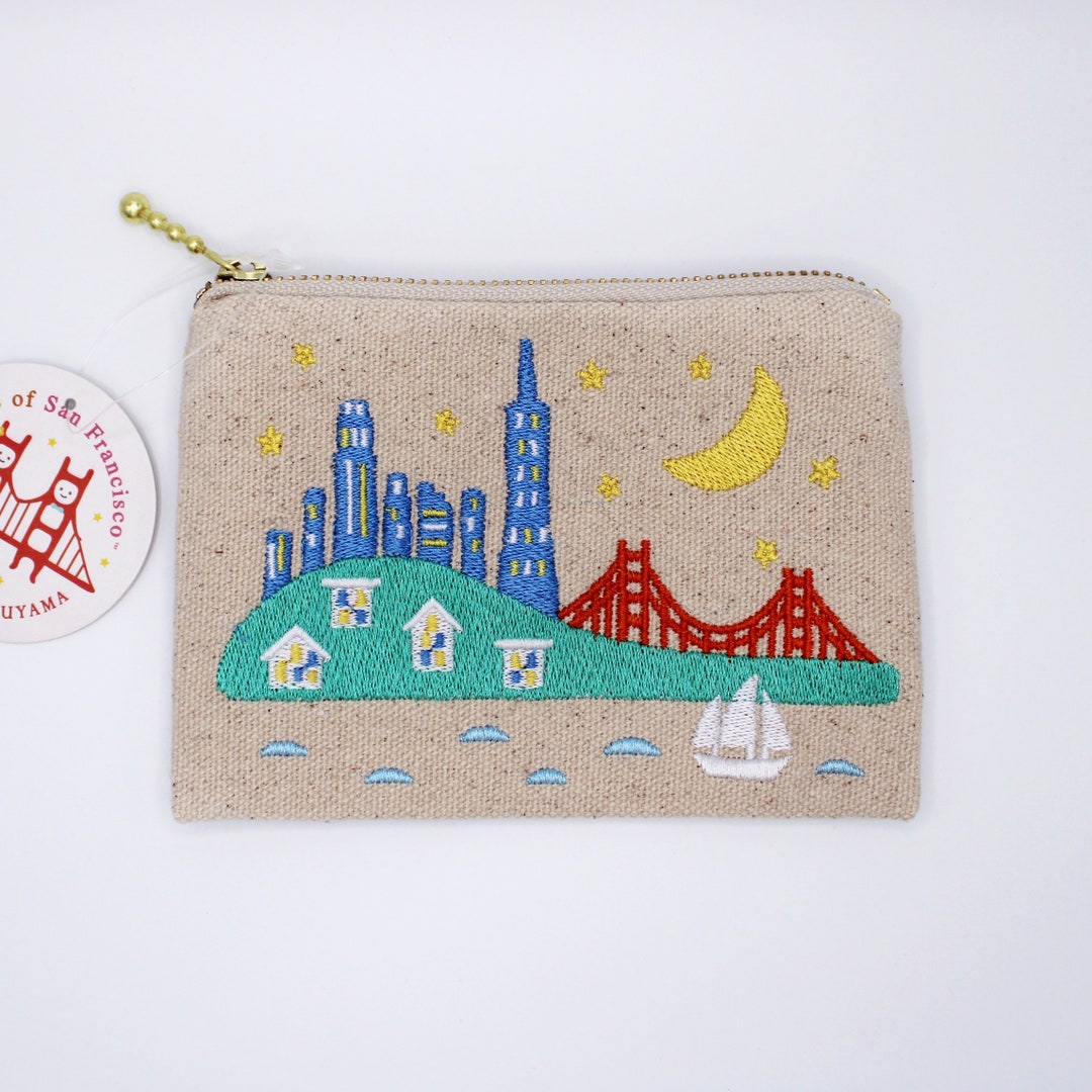 Embroidered San Francisco Skyline Coin Purse - Etsy