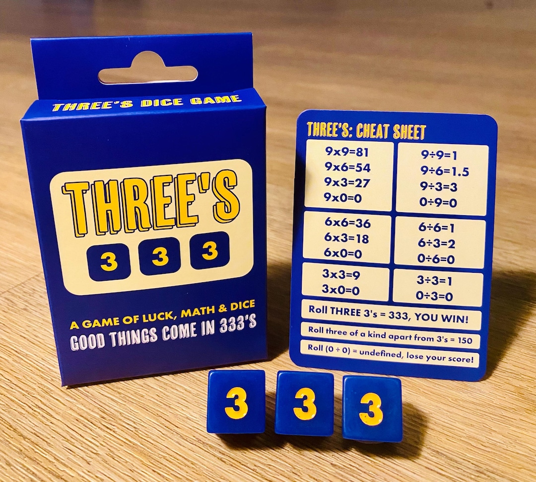 Three's Dice Game is an Educational and Fun Dice Game Involving Luck ...