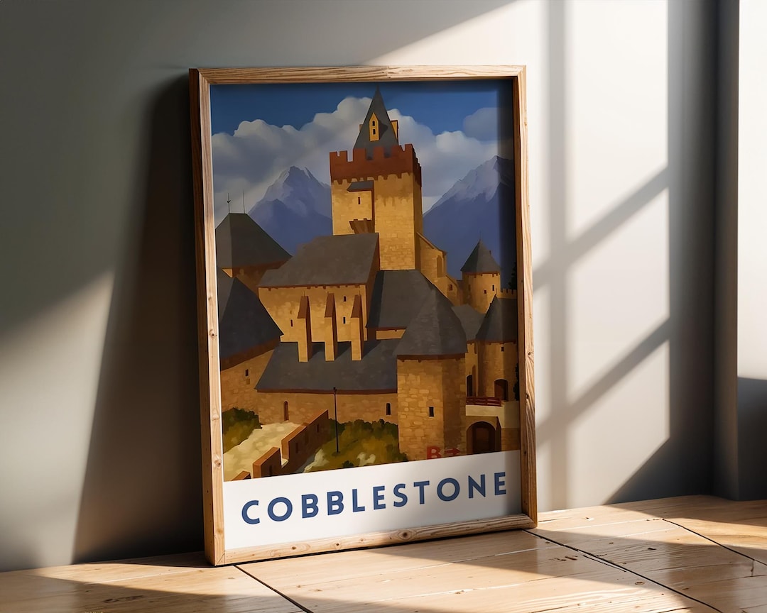 CS2 Cobblestone A Site - Retro Travel Poster | CS2 CSGO Merch | Game ...
