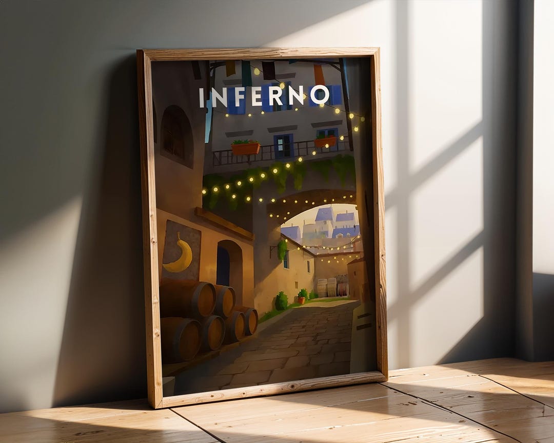 CS2 Inferno Banana Retro Travel Poster, Game Room Wall Art, Video Game ...