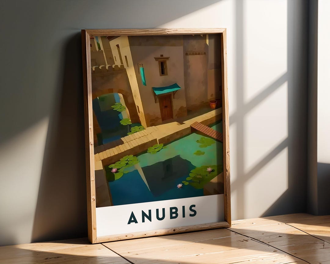 CS2 Anubis Boat Poster, Retro Video Game Art Print, Gaming Room Wall ...