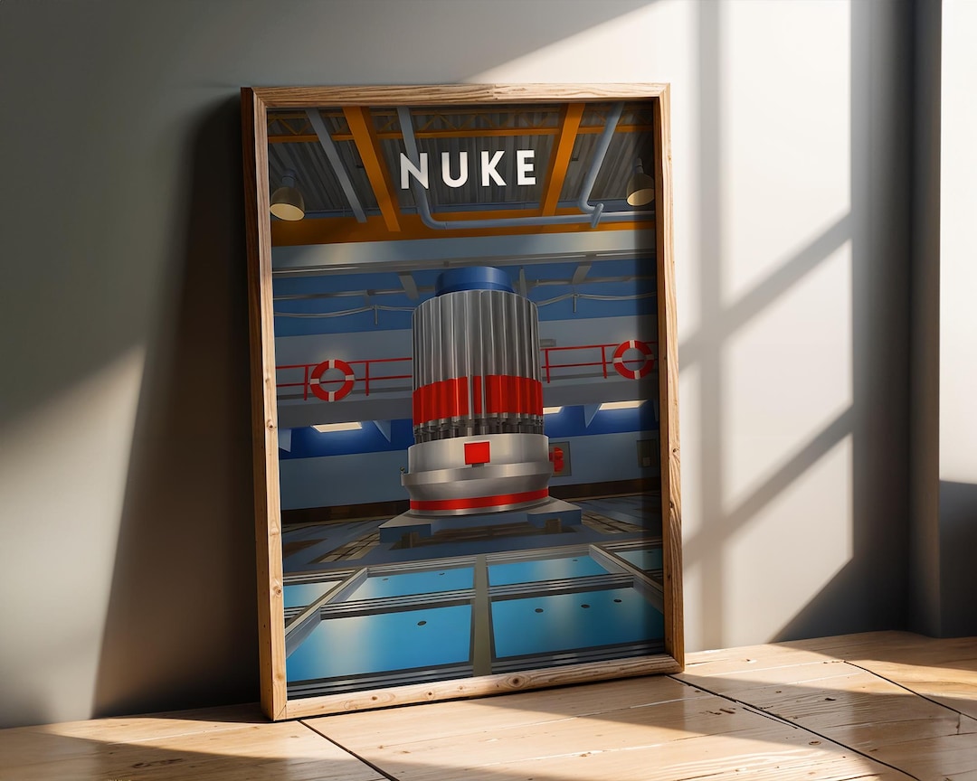 CS2 Nuke Retro Travel Poster, Gaming Room Wall Art Print, Counter ...