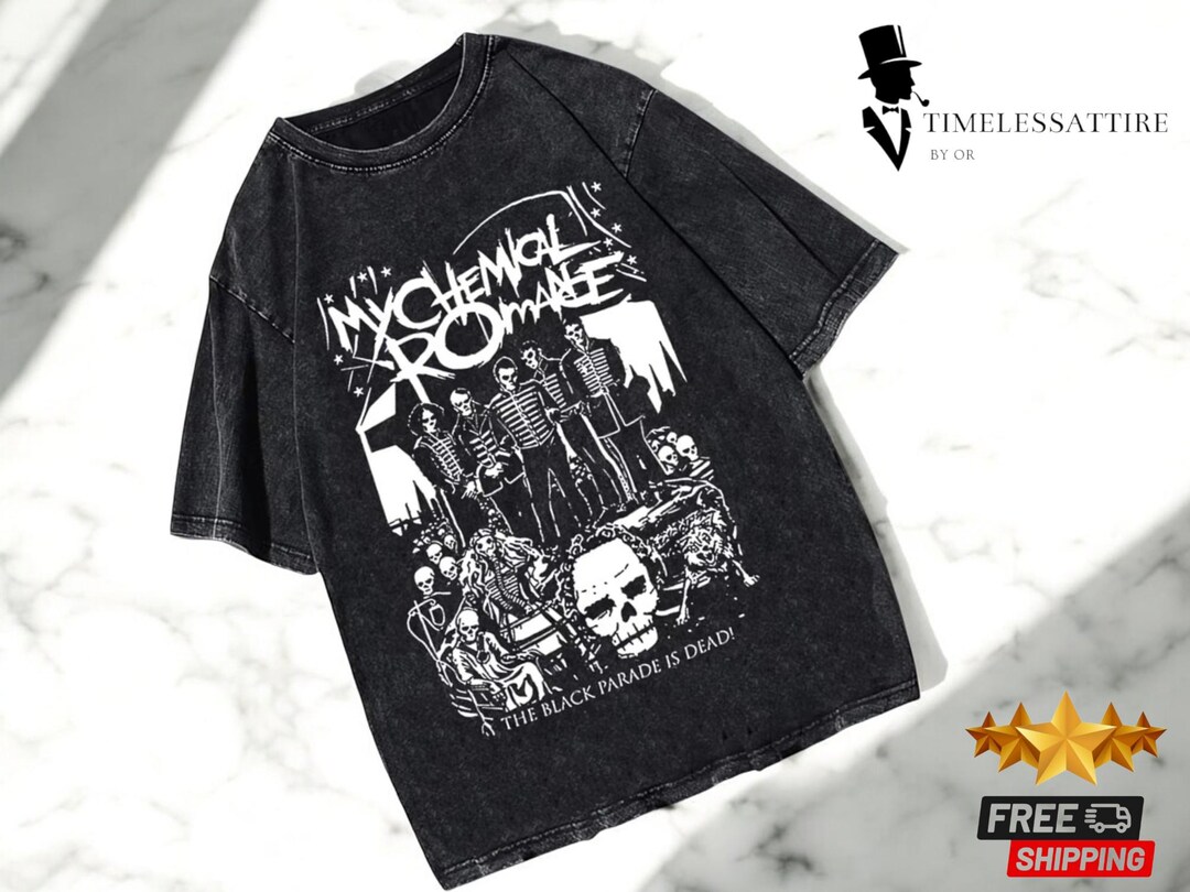 Emo Band T-shirt | Gothic 90s Aesthetic Detail | Y2K Retro Oversized ...