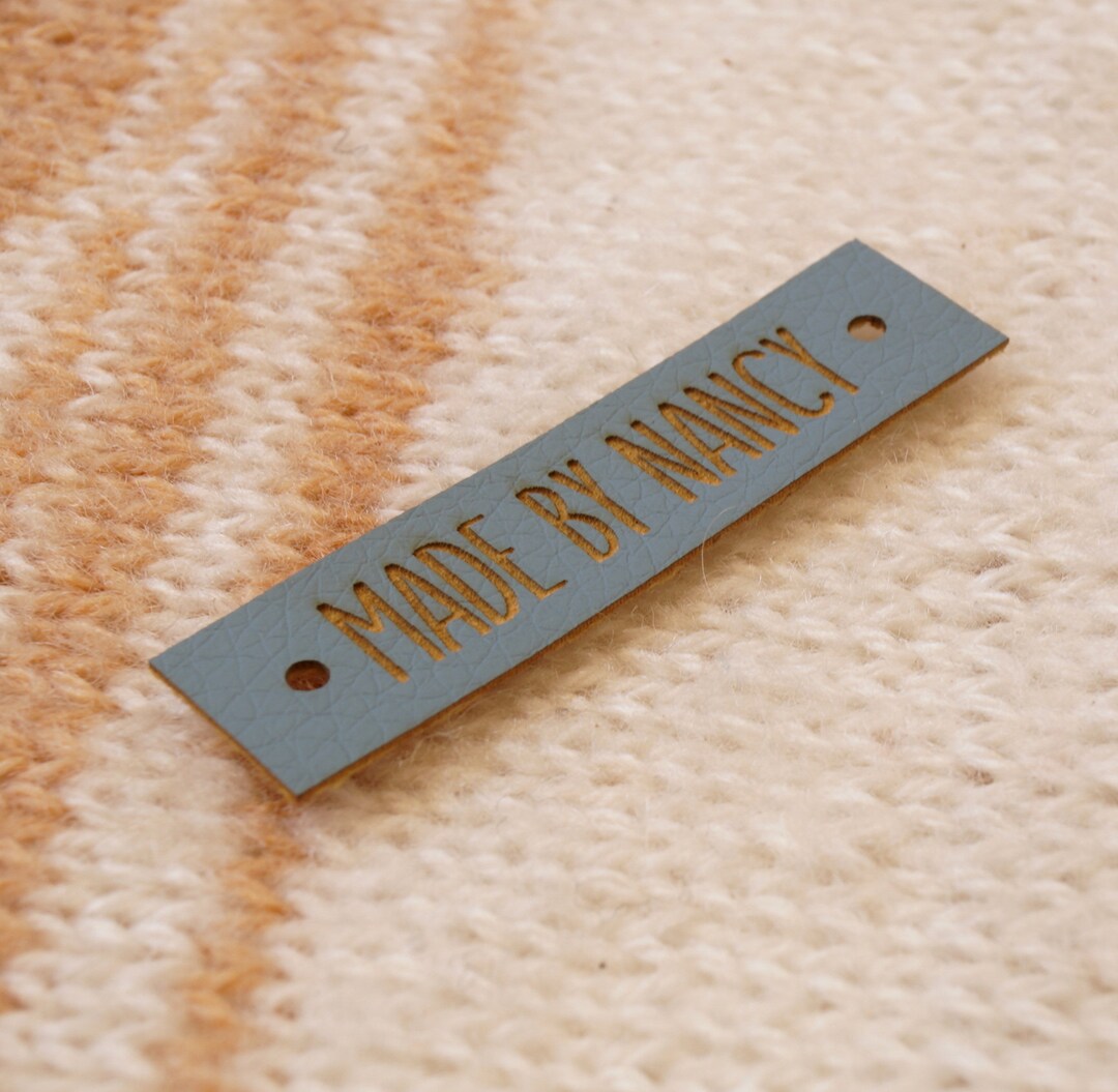 Leather Labels for Handmade Items, Knitting and Crochet Labels ...