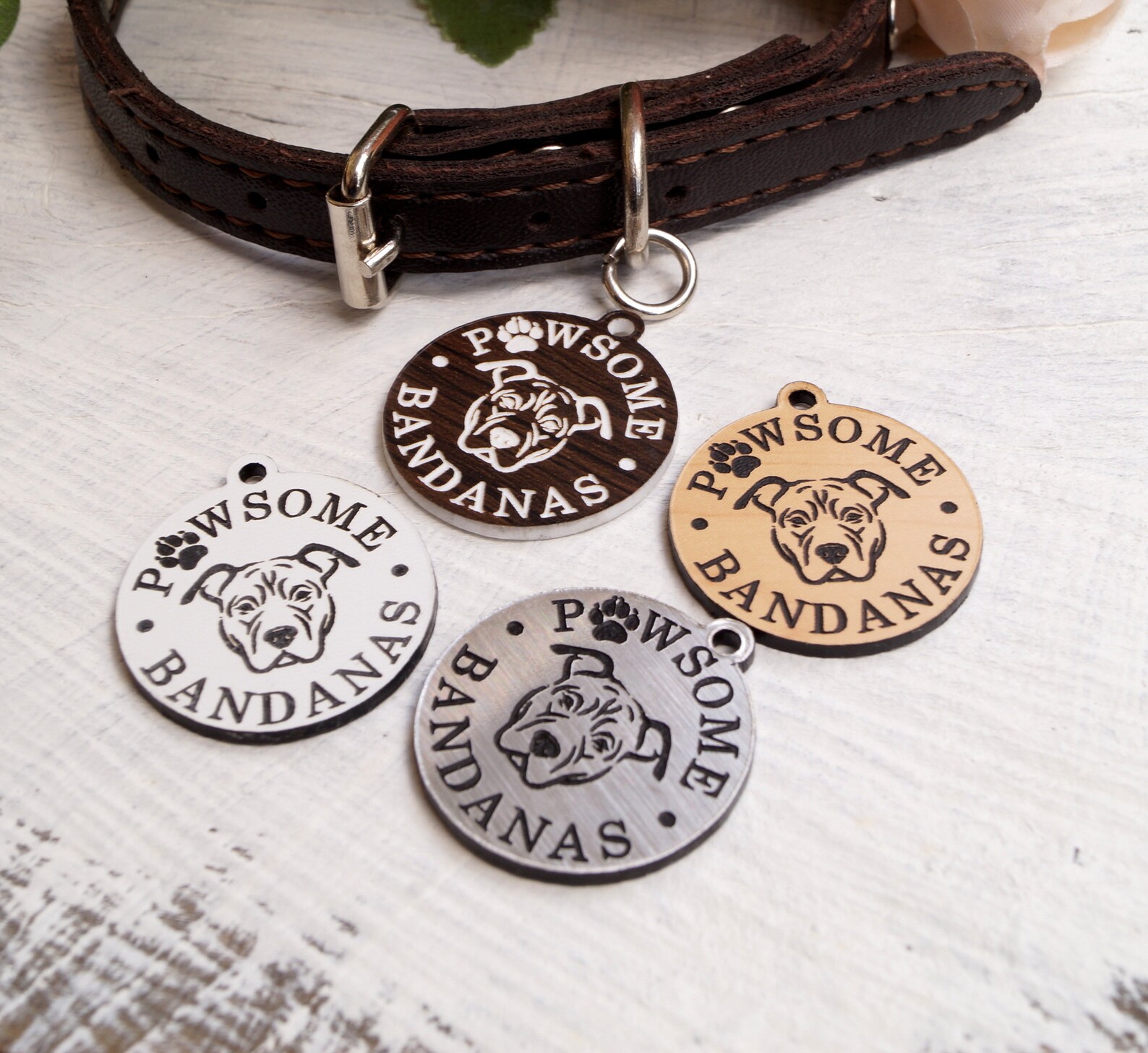 Custom Made Logo Tags for Handmade Dog Leashes and Accessories ...