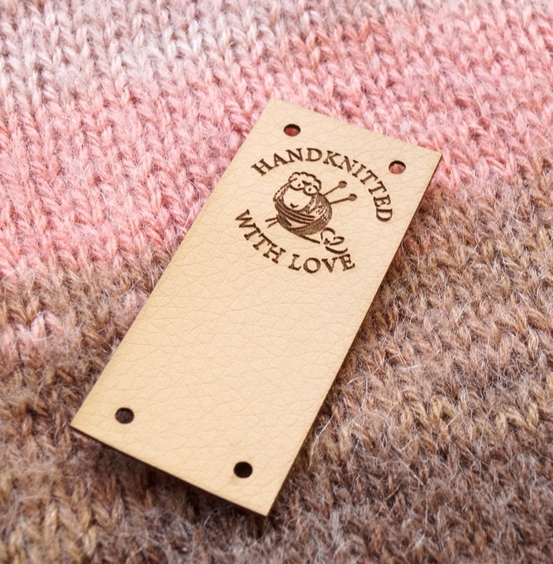 Custom Leather Labels Knitting Labels Crochet Tags Made With - Etsy