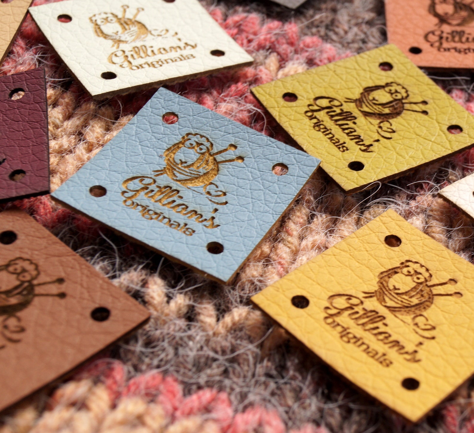 Personalized Labels Labels for Handmade Items Faux Leather | Etsy