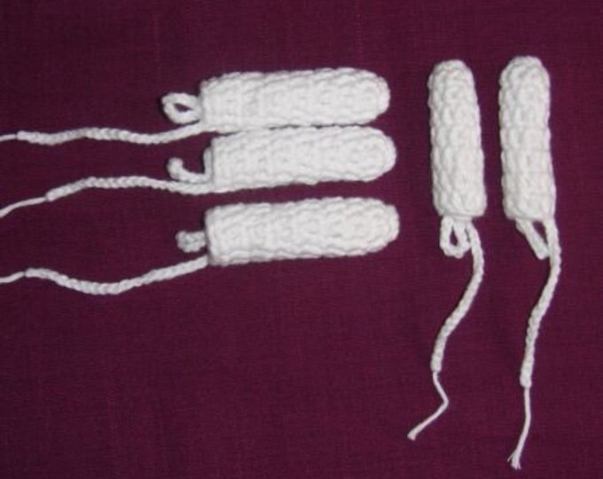 GO GREEN Washable Crocheted Tampons Set of 5 - Etsy