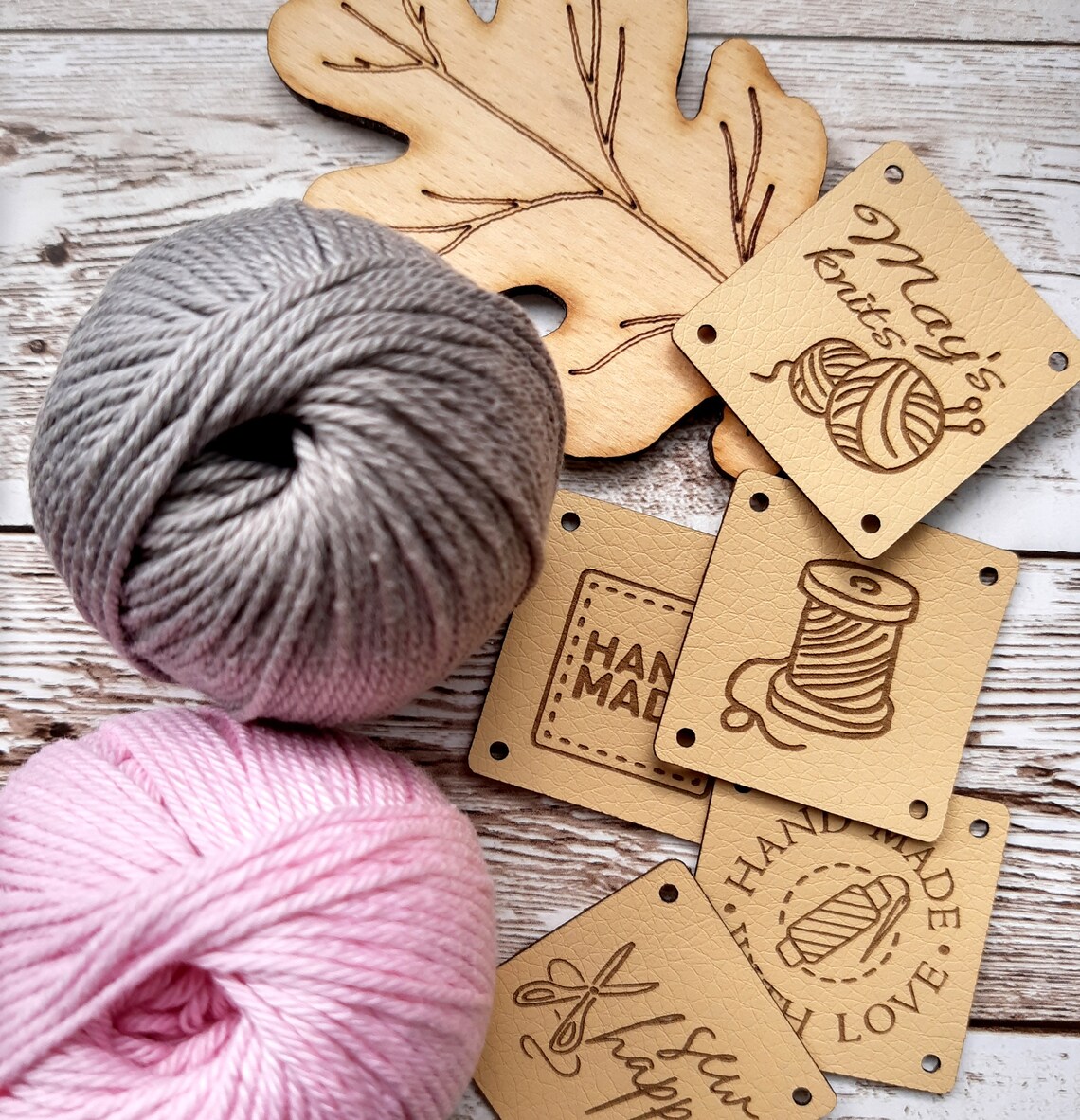 Leather Tags for Handmade Items Personalized Labels With Your | Etsy