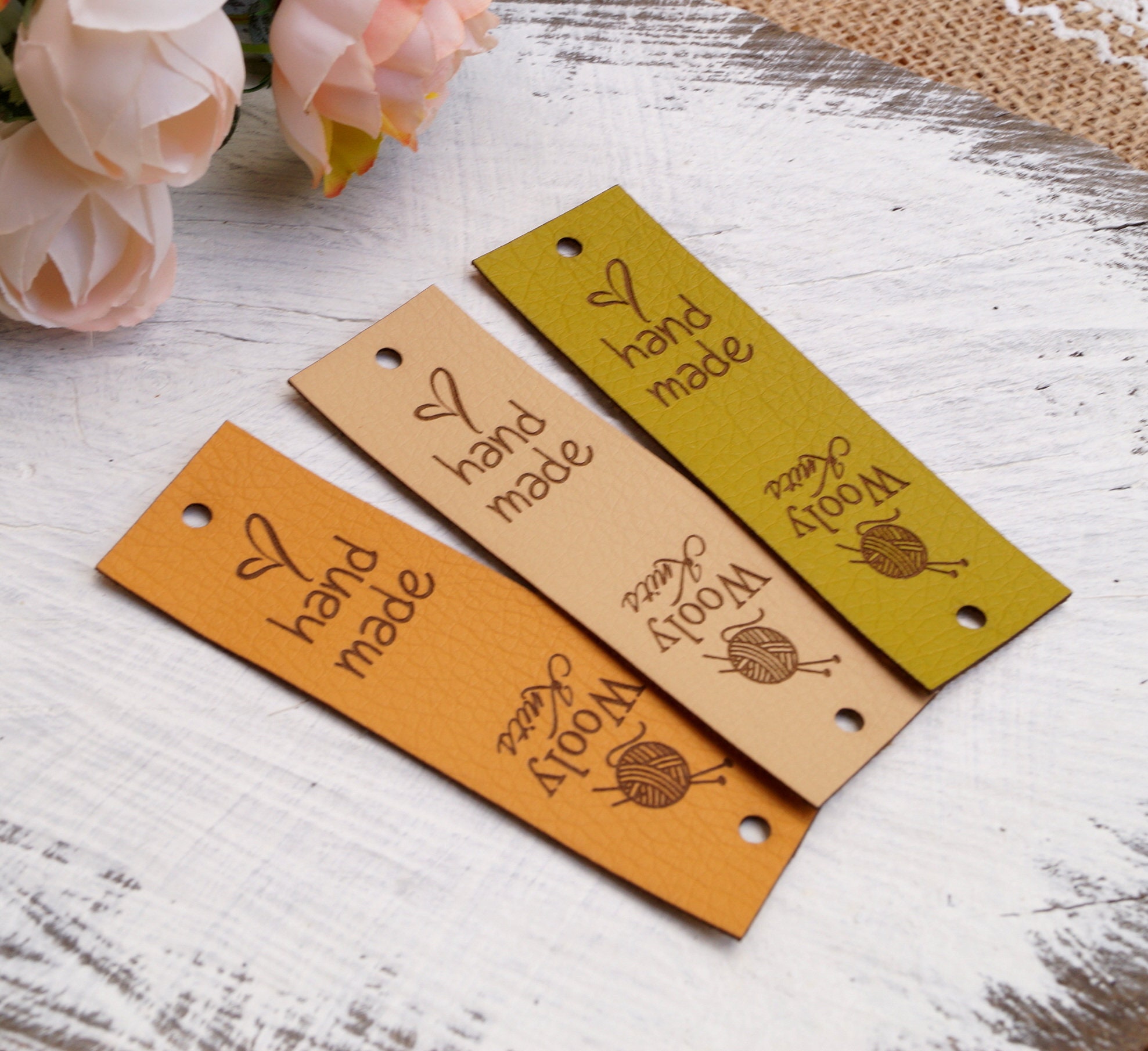 Labels for Handmade Items - Leather Tags for Handmade Items - Leather ...