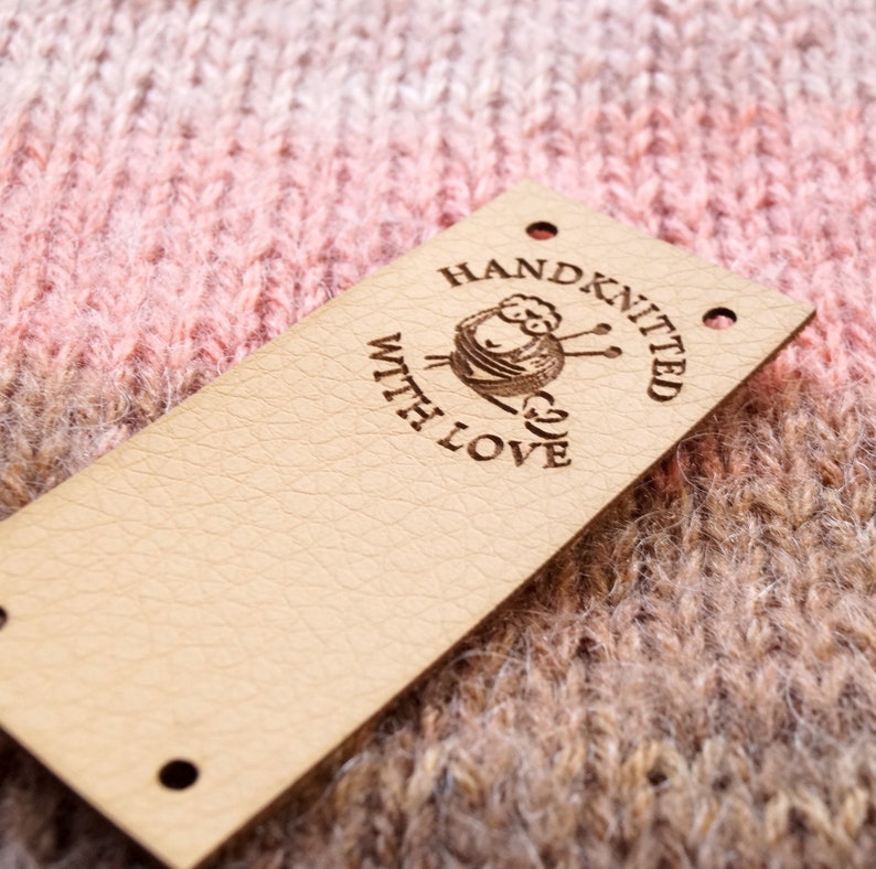 Logo labels for handmade items custom leather labels vegan | Etsy