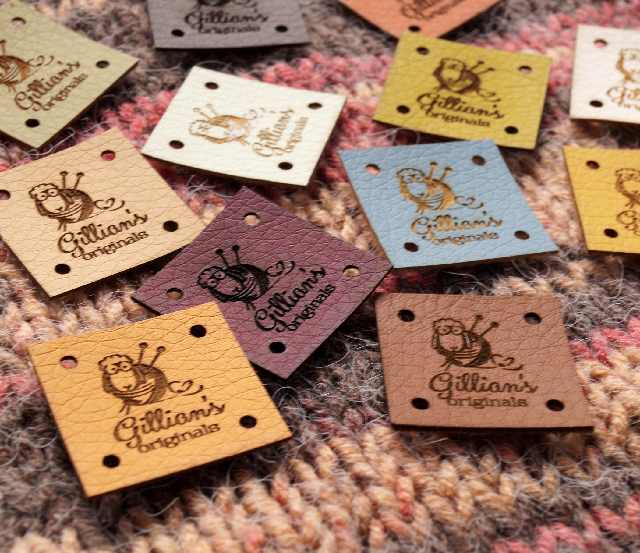 Personalized Labels Labels for Handmade Items Faux Leather | Etsy