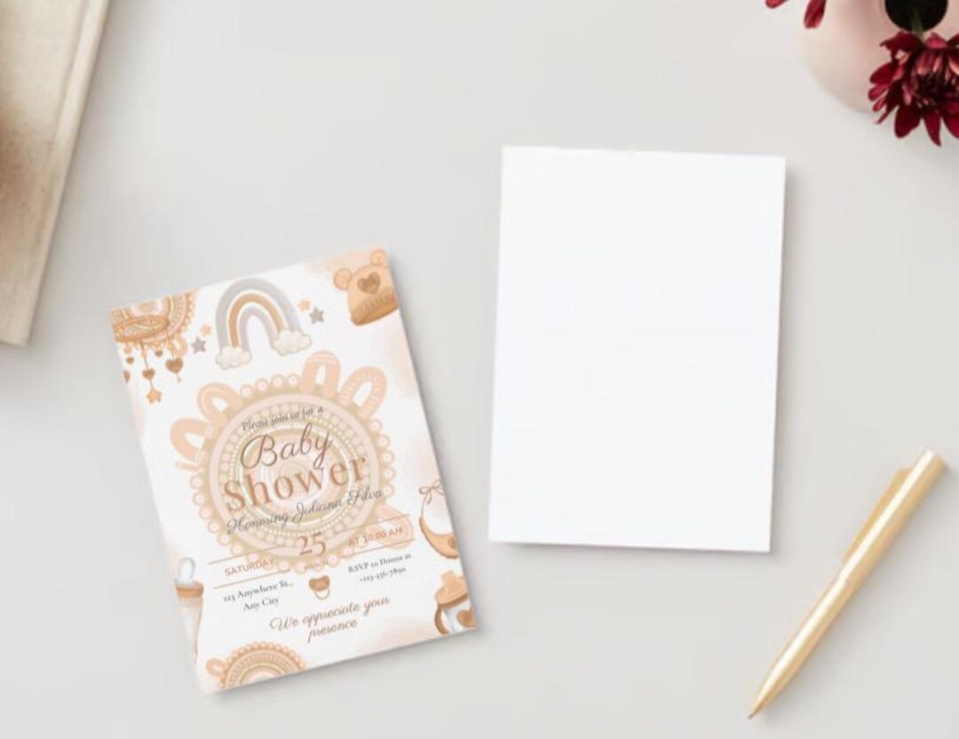 Gorgeous Indigenous Baby Shower Invitation Editable Aboriginal Design ...